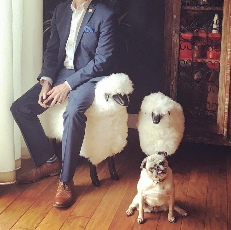 Sheep Footstool Footrest - Sculptural Decor – Lost Candor